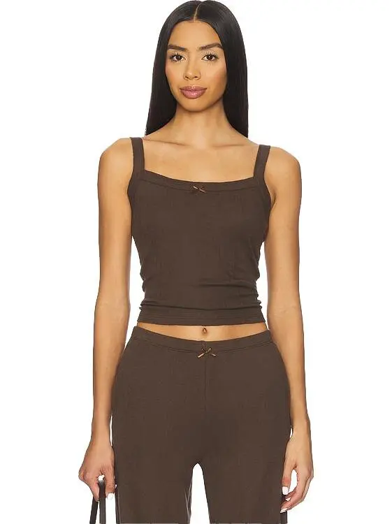 RAT BOI Pointelle Cami Top - Cocoa