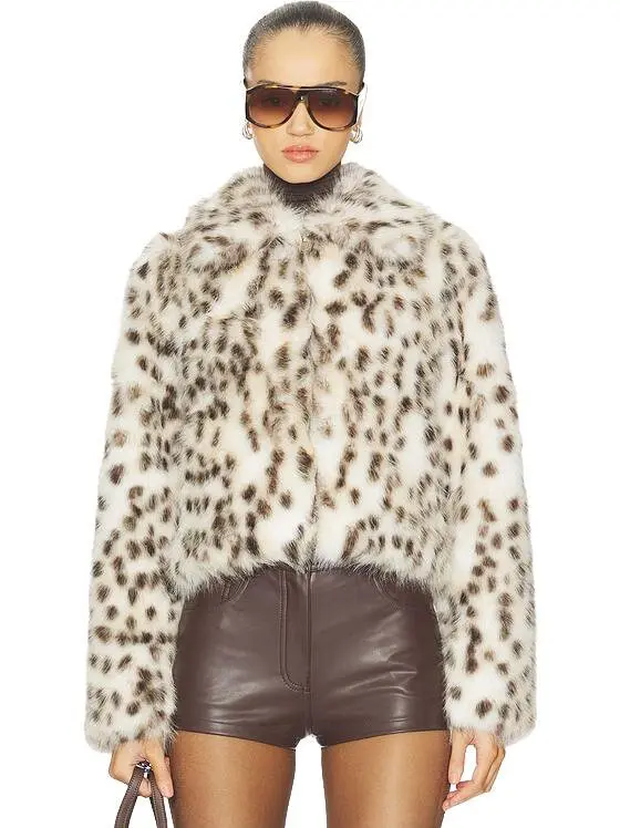 Adrienne Landau Emory Faux Fur Jacket - Dalmation