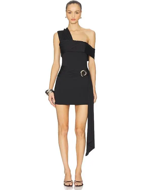 RUNAWAY THE LABEL Kassi Ruched Mini Dress - Black