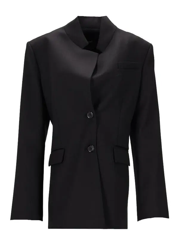 Pinko Fausta Giacca Flanella Diagona Jacket - Black