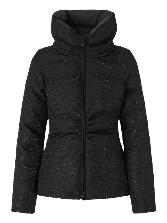 Pinko Nita Imbottito Tela Full Stras Jacket - Black