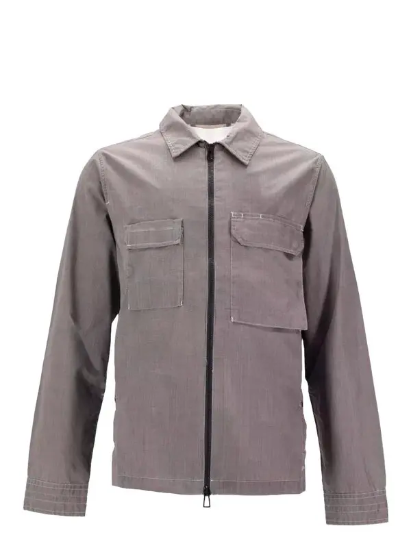 Paul Smith Zipped Cotton Shirt Jacket - Grey