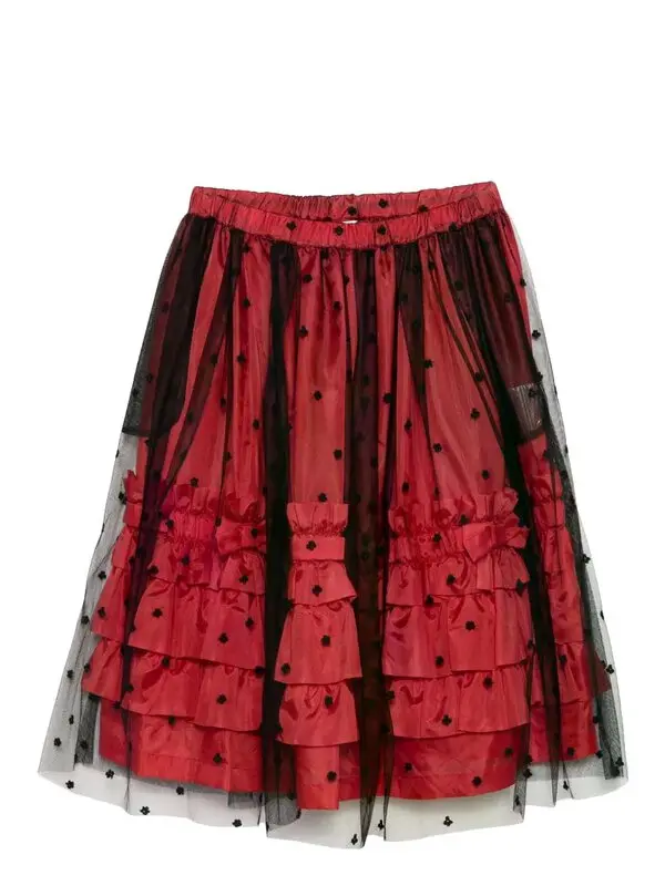 Comme Des Garçons Double-layer Skirt - Red