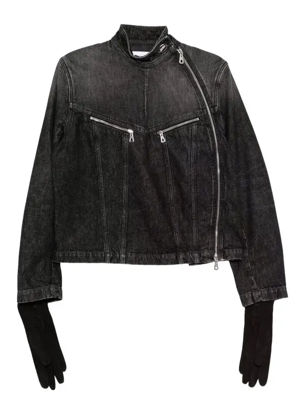 JEAN PAUL GAULTIER Zipped Denim Jacket - Black