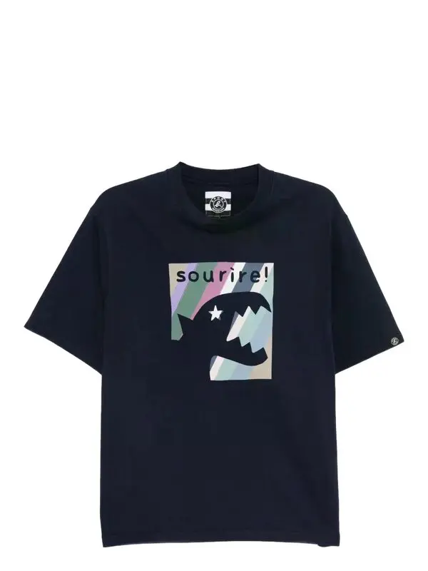 AGNES B. Dino-print T-shirt - Blue