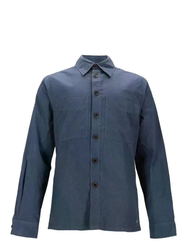 Paul Smith Buttoned Cotton Shirt - Blue