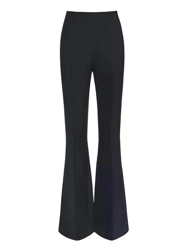 Oscar De La Renta High-waisted Flared Trousers - Black