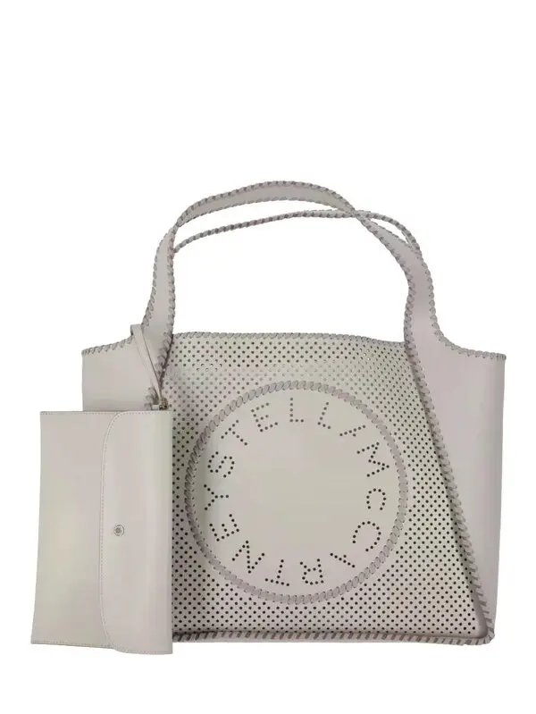 Stella McCartney Logo-detail Top-handle Tote Bag - Neutrals