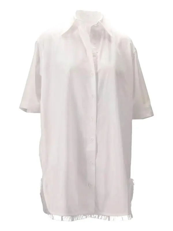 NICCOLO PASQUALETTI Douglas Frayed Shirt - White