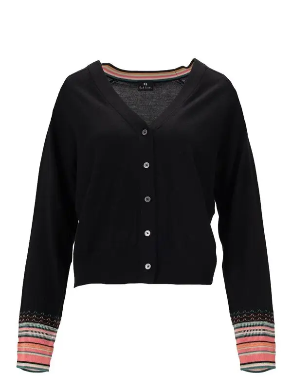 Paul Smith Knitted Button-through Cardigan - Black