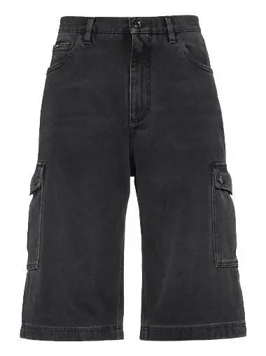 Dolce & Gabbana Denim Cargo Shorts - Black