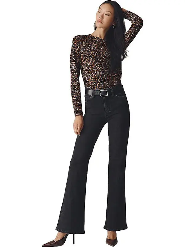 NATION LOS ANGELES Marion Twist-front Top - Leopard