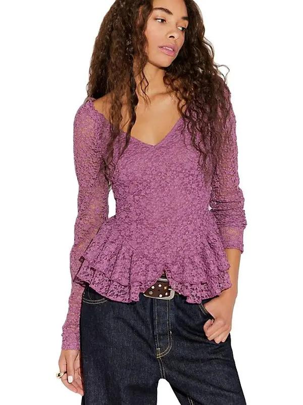 Free People Stella Long Sleeve Top - Tulipwood