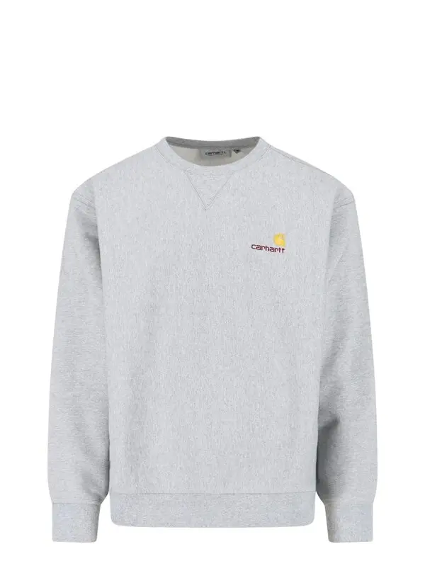 Carhartt Work In Progress American Script Crew Neck Sweatshirt - Gray