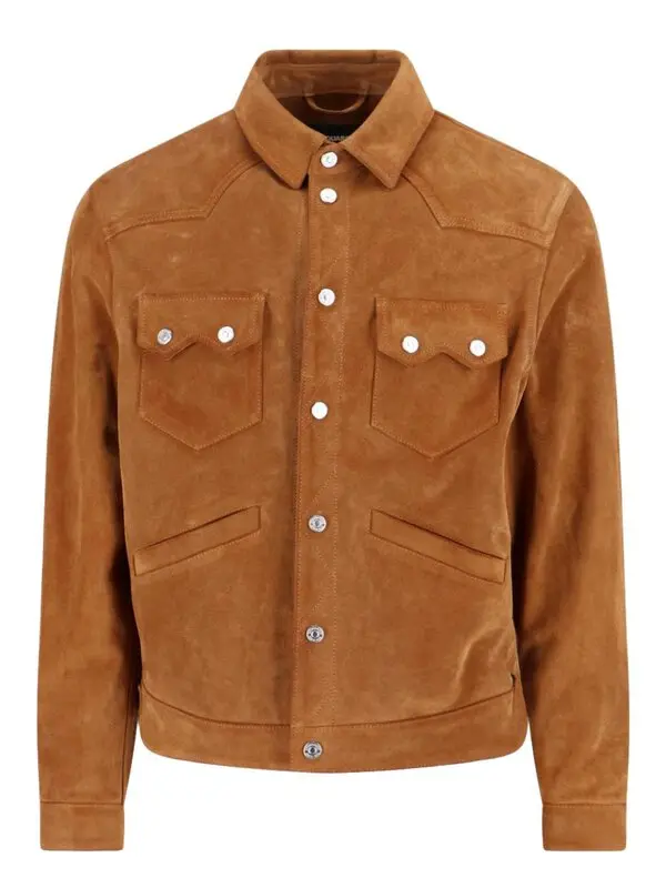 Dsquared2 Button Jacket - Brown