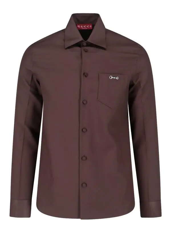 Gucci Horsebit' Shirt - Brown