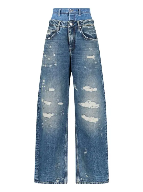 Dolce & Gabbana Layered Jeans - Blue