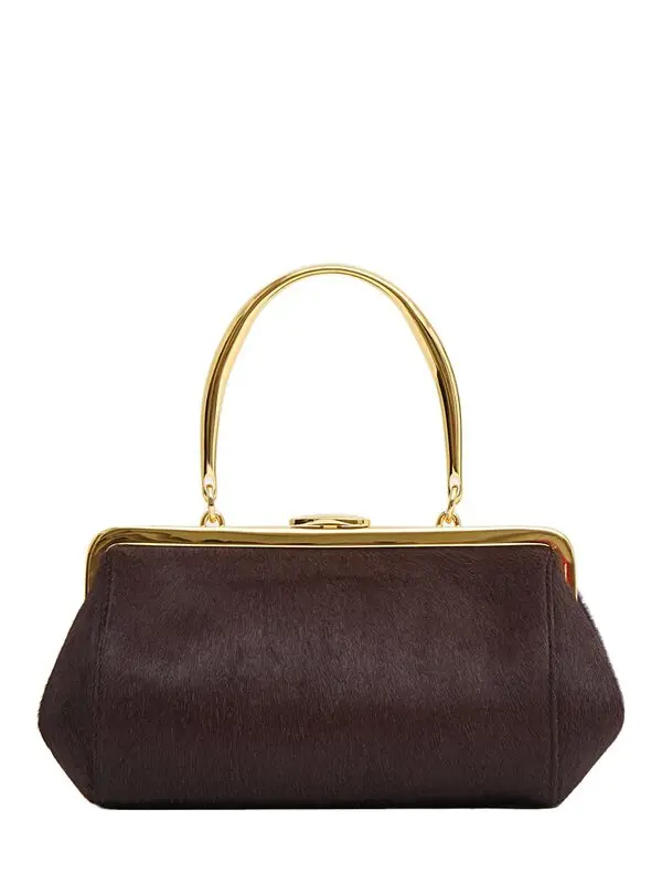 MANSUR GAVRIEL Pina Evening Bag - Plum Pony Hair