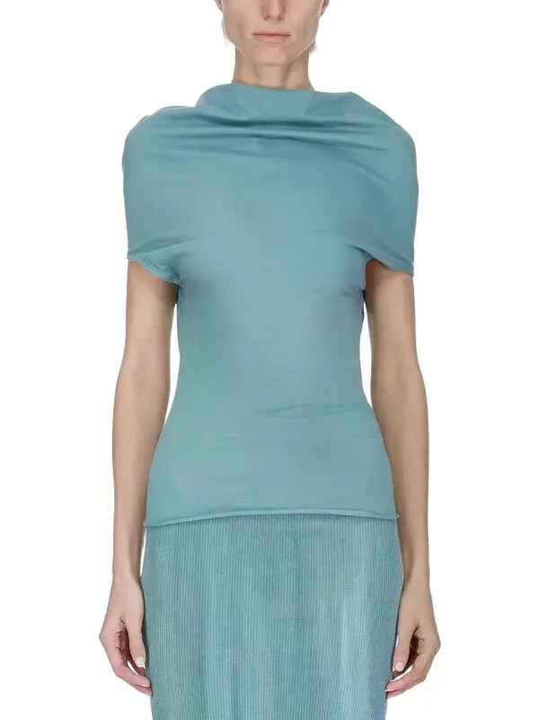 Rick Owens Jersey Shroud T-shirt - Blue