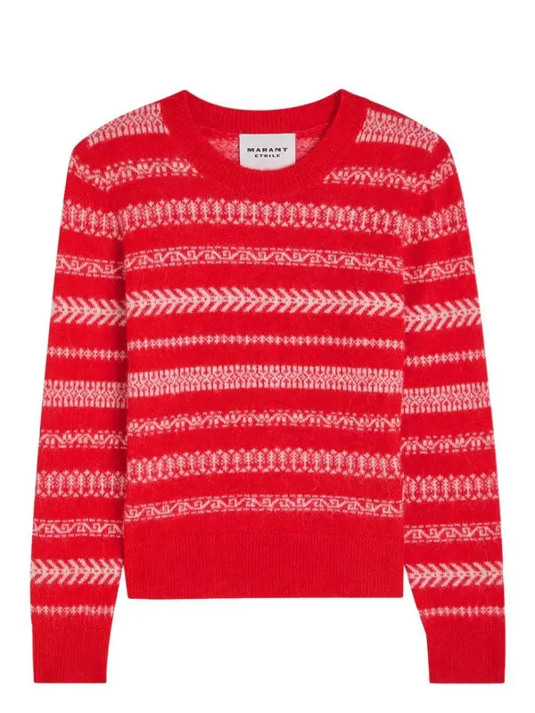 Isabel Marant Fair Isle Alpaca-blend Jumper - Red