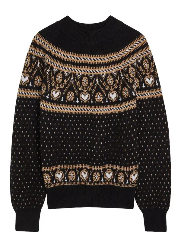 Khaite Fair Isle Cashmere Jumper - Black