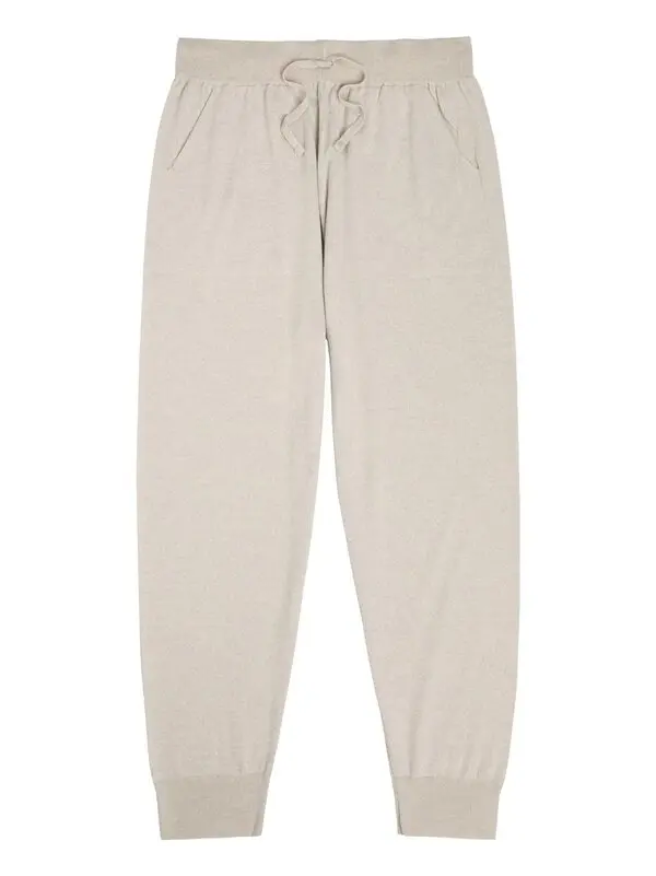 John Smedley Henning Merino Wool Sweatpants - Beige