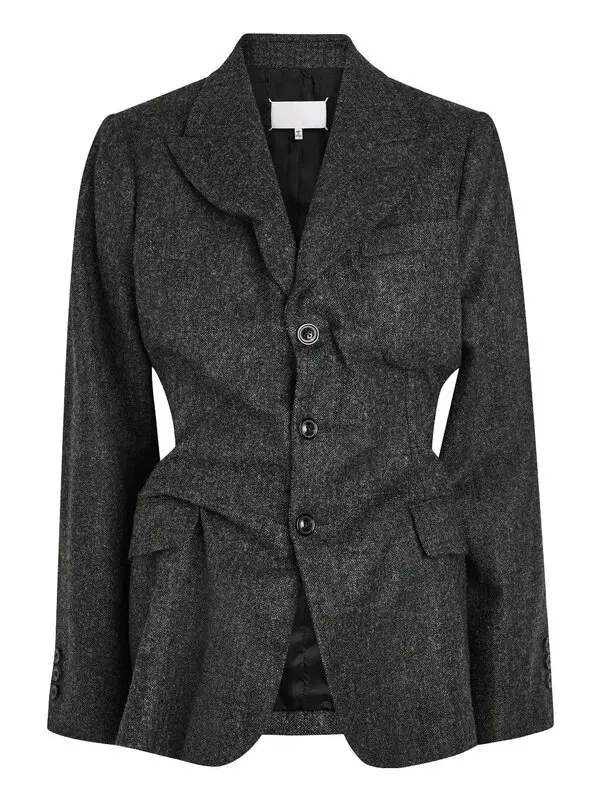 MAISON MARGIELA Wool Blazer - Dark Grey