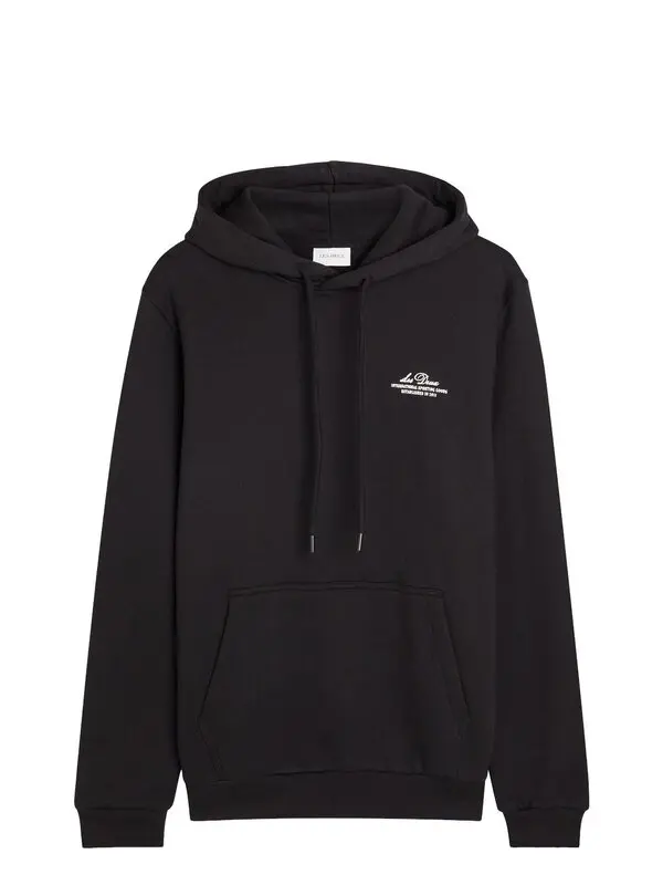 LES DEUX Hooded Cotton Sweatshirt - Black