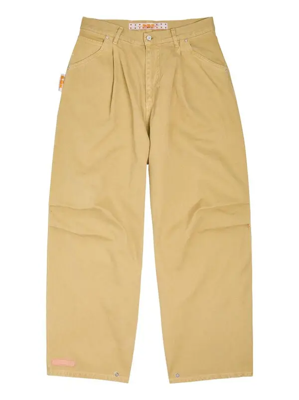 PDF CHANNEL Straight-leg Twill Trousers - Sand