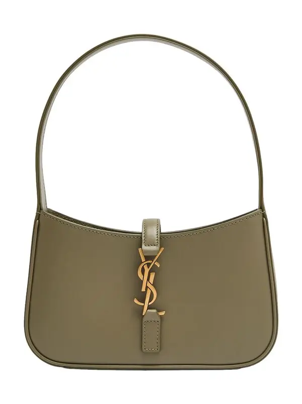Saint Laurent Le 5 À 7 Mini Leather Top Handle Bag - Green