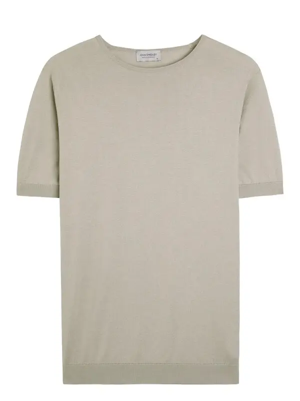 John Smedley Belden Fine-knit Cotton T-shirt - Beige