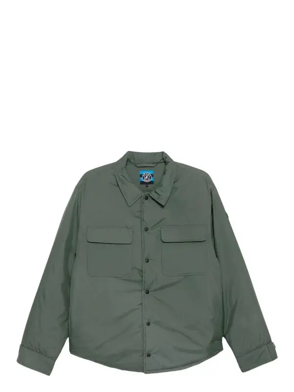 AGNES B. Padded Shirt Jacket - Green