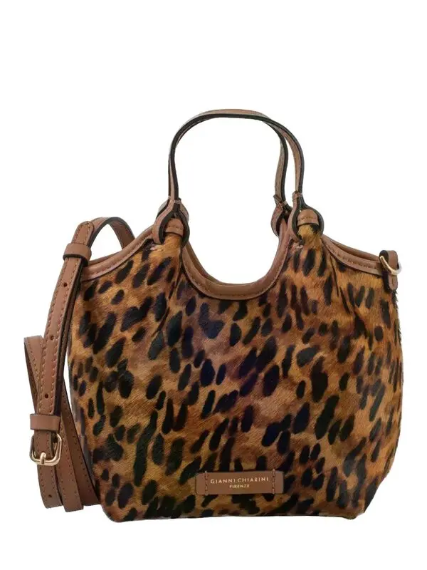GIANNI CHIARINI Leopard-print Tote Bag - Brown