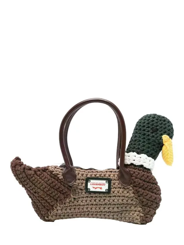 CHARLES JEFFREY Duck Woven Tote Bag - Brown