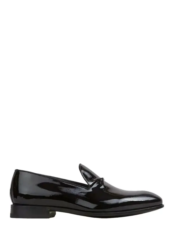 Bontoni Barone Tux Leather Loafers - Black
