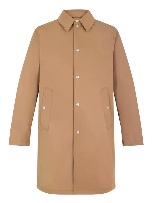 FURSAC Button-fastening Coat With Welt Pockets - Neutrals