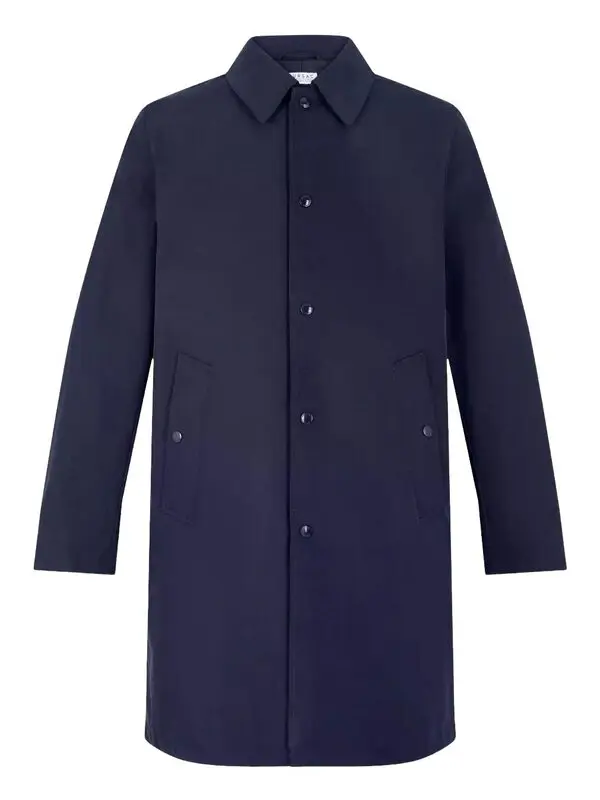 FURSAC Button-fastening Trench Coat - Blue