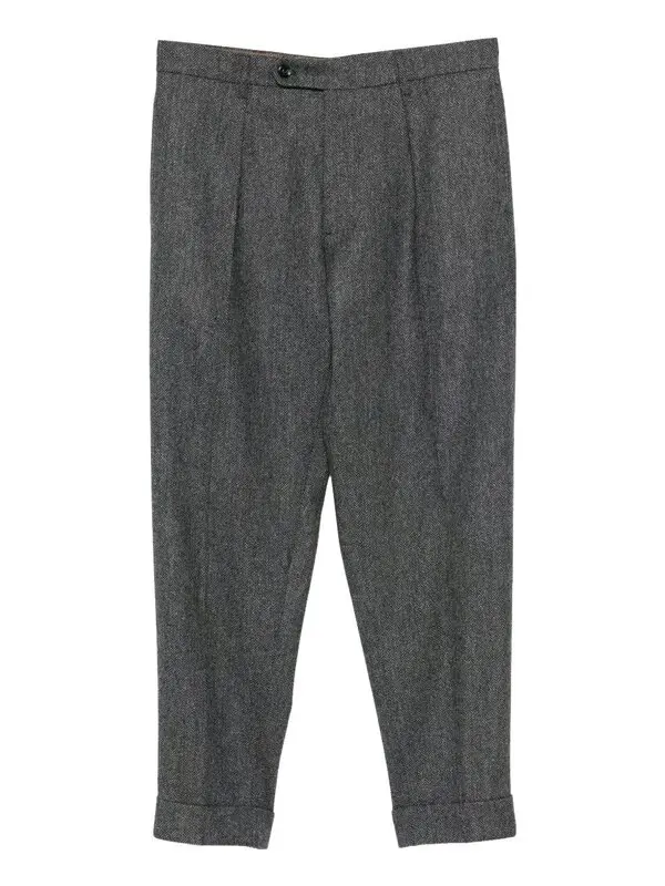 BERWICH Chiaia Pleated Trousers - Grey