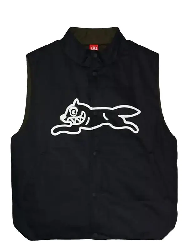 ICECREAM Fox-print Reversible Vest - Black