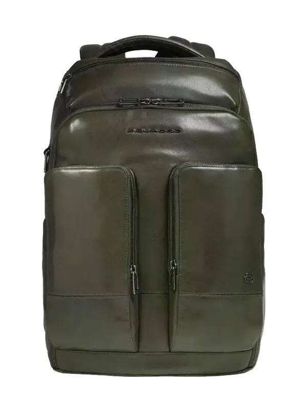PIQUADRO Leather Backpack - Green