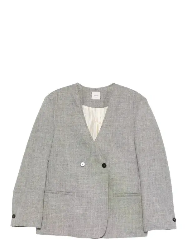 ALYSI Double-breasted Buttoned Jacket - Grey