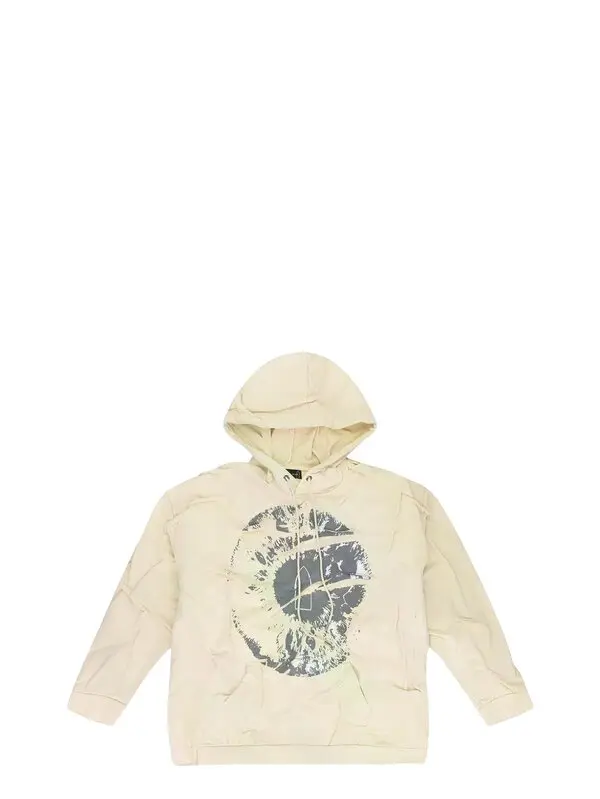 WHO DECIDES WAR BY EV BRAVADO Gathered Eye Hoodie - Neutrals