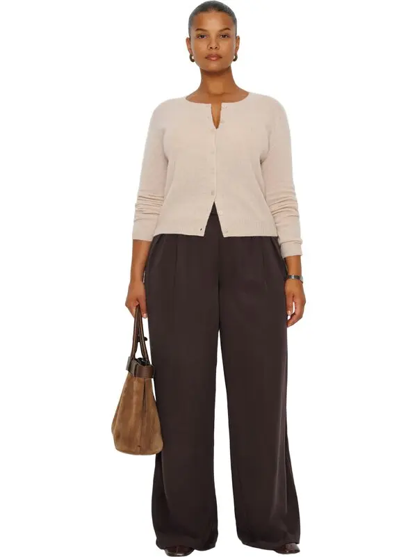REFORMATION Marion Low Rise Pant Es - Brown