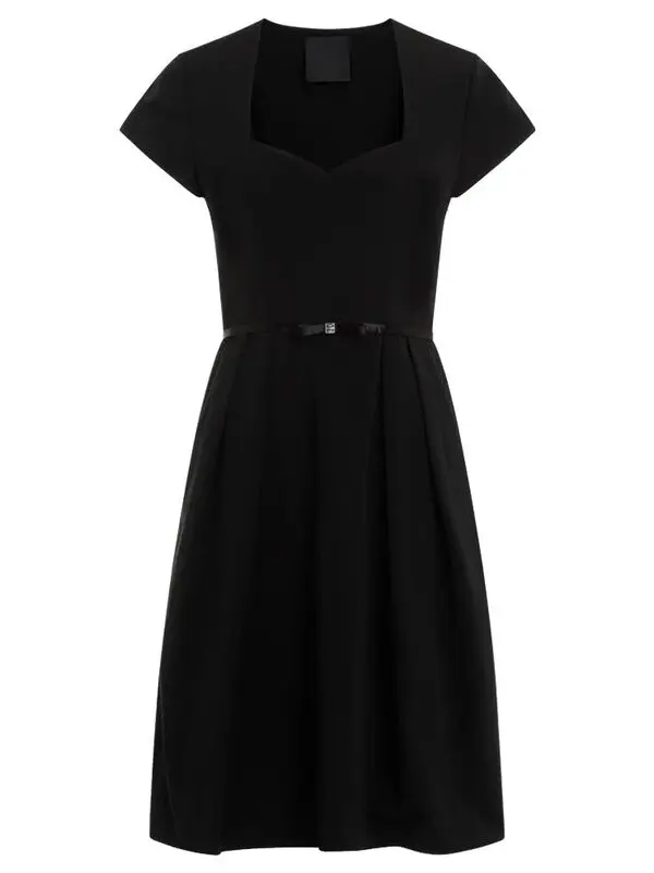 Givenchy Cotton Blend Midi Dress - Black