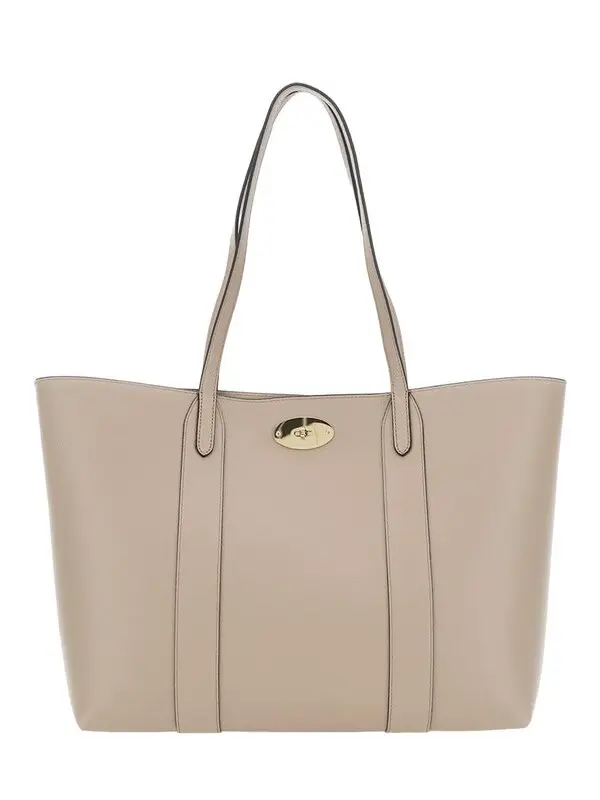 Mulberry Bayswater Small Tote Bag With Postman's Lock Closure - Beige