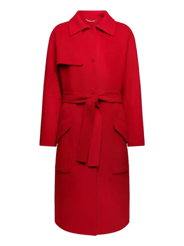 ELENA MIRO` Single-breasted Coat - Red