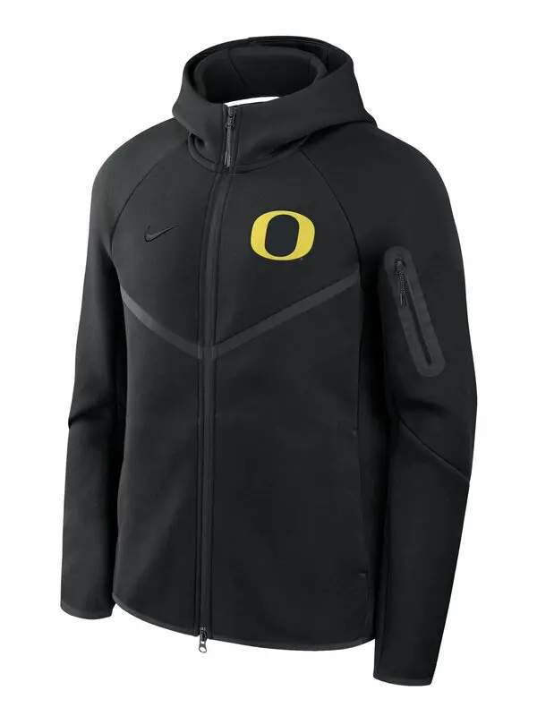 Nike Oregon Tech Fleece Windrunner Full-zip Hooded Jacket - Black