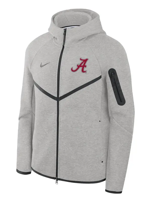 Nike Alabama Tech Fleece Windrunner Full-zip Hooded Jacket - Grey