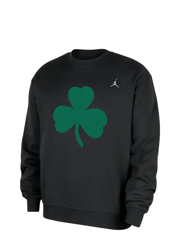 JORDAN Boston Celtics Statement Essentials Nba Fleece Crew-neck Sweatshirt - Black