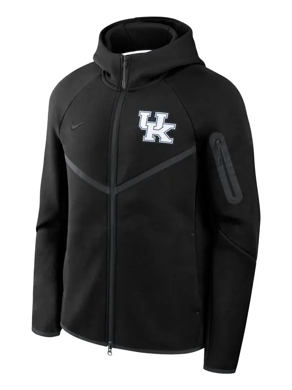 Nike Kentucky Tech Fleece Windrunner Full-zip Hooded Jacket - Black